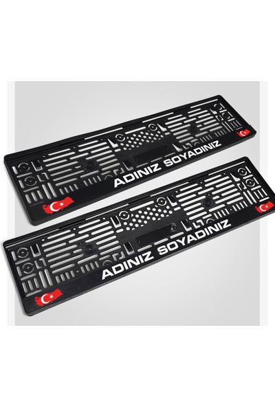 Forwooden 2 Adet Türk Bayraklı Isme, Kişiye Özel Isimli Plakalık