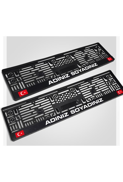 Forwooden 2 Adet Türk Bayraklı Isme, Kişiye Özel Isimli Plakalık