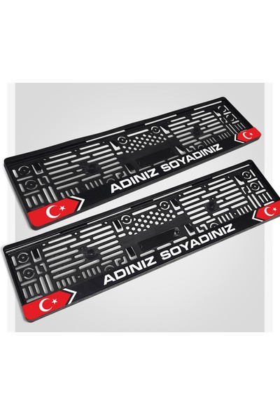 Forwooden 2 Adet Türk Bayraklı Isme, Kişiye Özel Isimli Plakalık