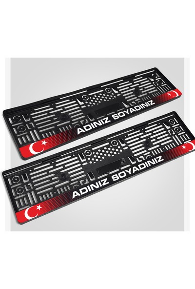 Forwooden 2 Adet Türk Bayraklı Isme, Kişiye Özel Isimli Plakalık