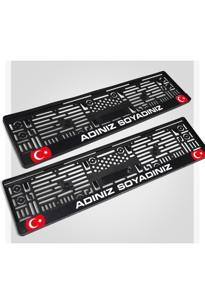 Forwooden 2 Adet Türk Bayraklı Isme, Kişiye Özel Isimli Plakalık