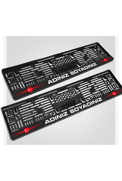 Forwooden 2 Adet Türk Bayraklı Isme, Kişiye Özel Isimli Plakalık