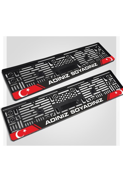 Forwooden 2 Adet Türk Bayraklı Isme, Kişiye Özel Isimli Plakalık