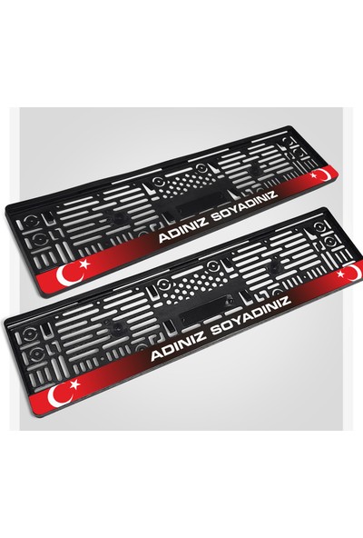 Forwooden 2 Adet Türk Bayraklı Isme, Kişiye Özel Isimli Plakalık