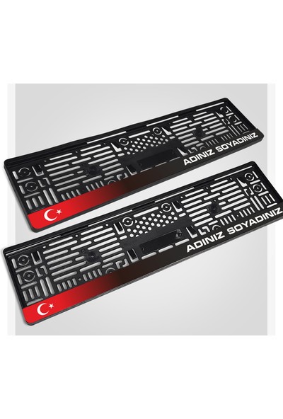 Forwooden 2 Adet Türk Bayraklı Isme, Kişiye Özel Isimli Plakalık