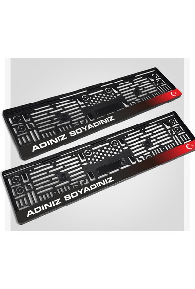 Forwooden 2 Adet Türk Bayraklı Isme, Kişiye Özel Isimli Plakalık