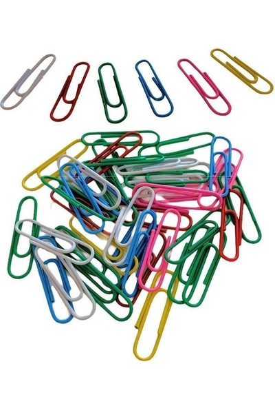 Fly Art Renkli Metal Plastik Kaplama Ataç 50'li