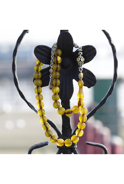 Tesbihcibaba Özel Tasarım Limon Sarısı Sıkma Kehribar Tesbih Tesbihcibaba Özel Tasarım Limon Sarısı Sıkma Kehribar Tesbih