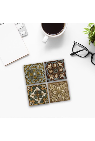 Pinecone Bardak Altlığı Doğal Taş Çini Sanatı Özel Baskı Stone Coasters - 4 lü Set(10 Cmx10 Cm) Pinecone Bardak Altlığı Doğal Taş Çini Sanatı Özel Baskı Stone Coasters - 4 lü Set(10 Cmx10 Cm)