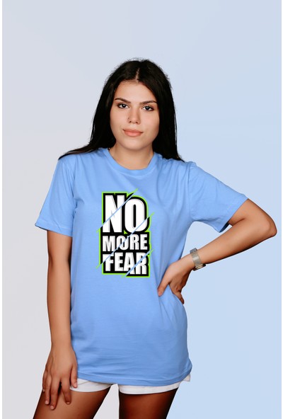 ErTa Passage Kadın Mavi Asi Baskılı Oversize T-Shirt T9152692