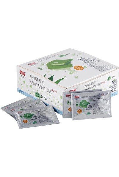 Ehsp Tek Kullanımlık Anti-Bakteriyel Aloe Veralı El Temizleme Mendili 70'li Paket