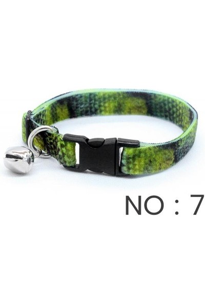 Petviya Desenli Kadife Kedi Boyunluk Tasması No:7