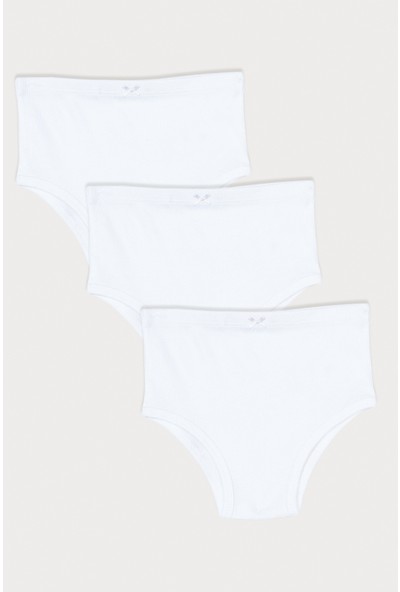 Natuline Kız Çocuk Beyaz Organik Pamuk Ribana Kaşkorse Külot 3'lü 4503 Natuline Kız Çocuk Beyaz Organik Pamuk Ribana Kaşkorse Külot 3'lü 4503