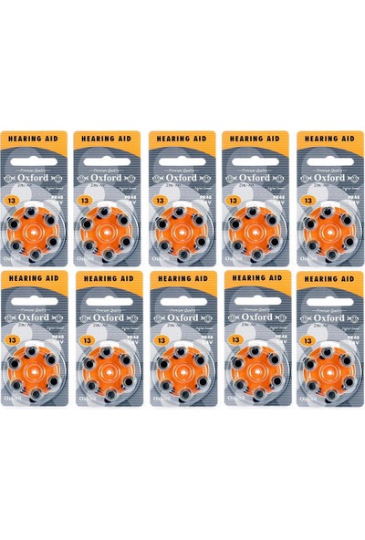 Oxford 13 Numara Işitme Cihaz Pili 60 Adet PR48 Kulaklık Pili Oxford 13 Numara Işitme Cihaz Pili 60 Adet PR48 Kulaklık Pili