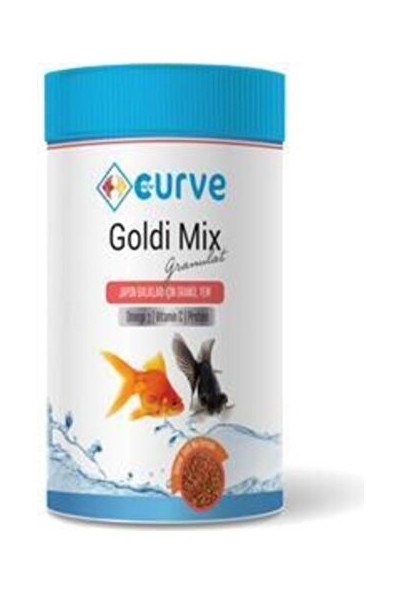 Curve Goldi Mix Japon Balık Yemi Granül 100 ml Curve Goldi Mix Japon Balık Yemi Granül 100 ml