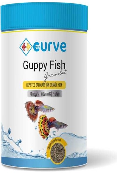 Curve Granül Lepistes ve Canlı Doğuran Balık Yemi 100 ml Curve Granül Lepistes ve Canlı Doğuran Balık Yemi 100 ml