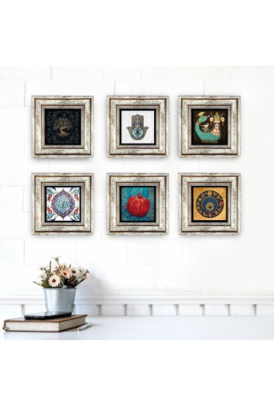Pinecone Çerçeveli Taş Tablo Duvar Dekoru Fatma Ana Eli Şahmeran Hayat Ağacı Nar Nazar Çini 6(20*20cm) Wall Pinecone Çerçeveli Taş Tablo Duvar Dekoru Fatma Ana Eli Şahmeran Hayat Ağacı Nar Nazar Çini 6(20*20cm) Wall