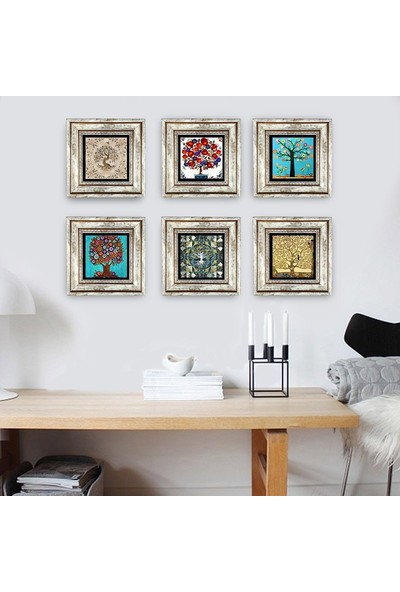Pinecone Çerçeveli Taş Tablo Dekoratif Duvar Dekoru Hayat Ağacı Temalı Baskı 6 Parça Set 6(20*20cm) Wall Art Pinecone Çerçeveli Taş Tablo Dekoratif Duvar Dekoru Hayat Ağacı Temalı Baskı 6 Parça Set 6(20*20cm) Wall Art