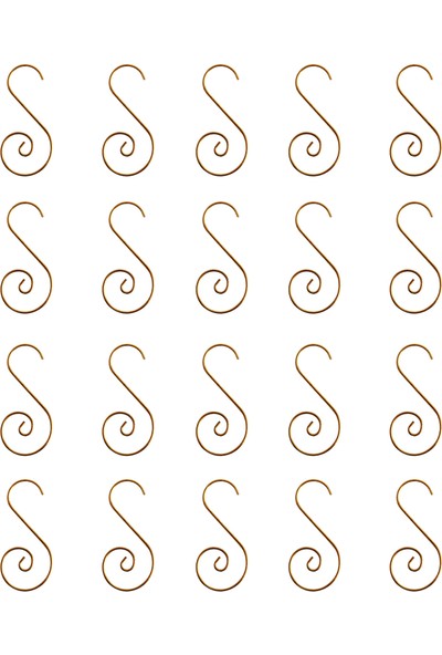 Eternal 20 Adet Hafif Noel Kancası Aşınmaya Dayanıklı Metal S-Şekilli Süs Asılı Askı Festivali Için Askılı Askı (Yurt Dışından)