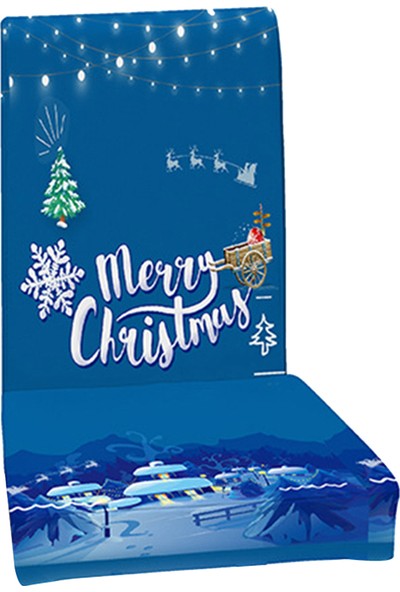 Eternal Noel Tarzı Sandalye Kapak Cilt Dostu Polyester Yaratıcı Noel Baba Desen Yemek Sandalye Kapak Ev Için (Yurt Dışından)