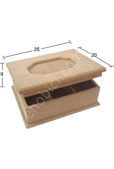 E Hobici Üstü Motifli Içi Bölmeli Kutu Ahşap (Mdf) Obje KU219 E Hobici Üstü Motifli Içi Bölmeli Kutu Ahşap (Mdf) Obje KU219