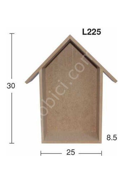 E Hobici Ev Şeklinde Ahşap Pano L-225 E Hobici Ev Şeklinde Ahşap Pano L-225