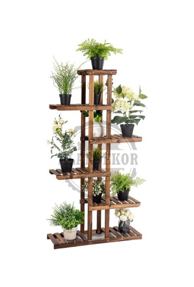 Alan Dekor Eskitme Ceviz Rengi Ahşap Dekoratif Çiçeklik Saksılık Balkon Bahçe Standı Alan Dekor Eskitme Ceviz Rengi Ahşap Dekoratif Çiçeklik Saksılık Balkon Bahçe Standı