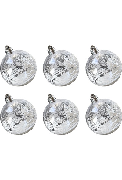 Eternal 6 Adet / Takım Güzel Yıldız Desen Asılı Dekor Çok Kullanımlı Noel Tarzı Plastik Asılı Top Dekor Ev Için (Yurt Dışından)