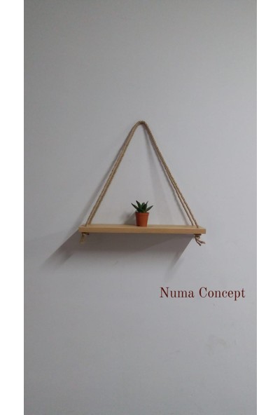 Numa Concept Numa-Raf -Tekli Halatlı Raf Kitaplık Çiçeklik DUVAR-45X14X44 Numa Concept Numa-Raf -Tekli Halatlı Raf Kitaplık Çiçeklik DUVAR-45X14X44