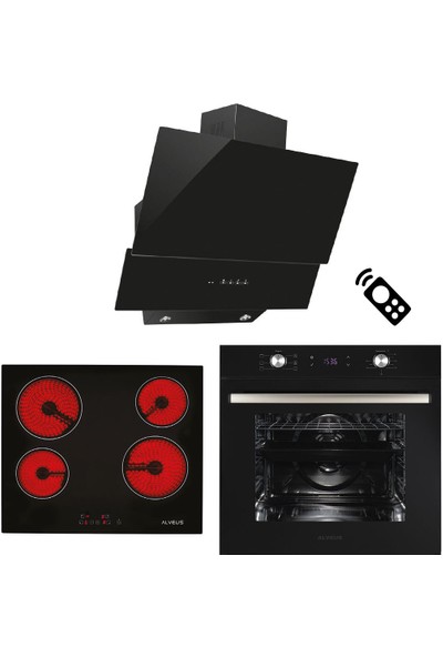 Alveus Europe Siyah 3'lü Ankastre Set MOD3000-VİTROSERAMİK-MFA627 Alveus Europe Siyah 3'lü Ankastre Set MOD3000-VİTROSERAMİK-MFA627