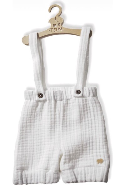 TRN Collection 4 Katlı Müslin Askılı Bebek Salopet