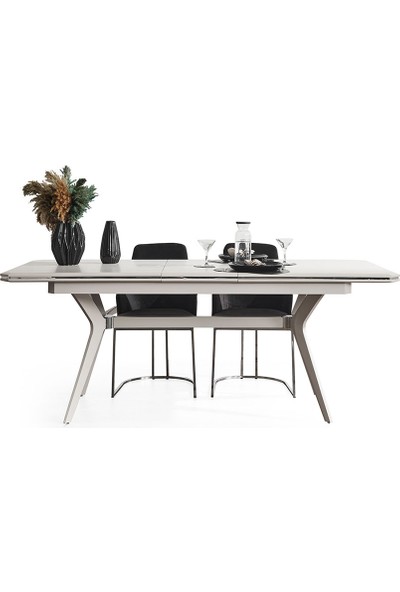 Cadde Yıldız Frame Ekru Yemek Masası Takımı