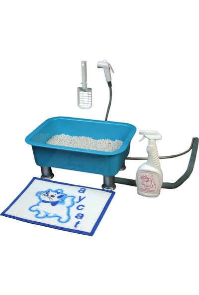 Aycat Yıkanabilir Kedi Tuvaleti 45 x 33 cm Mavi