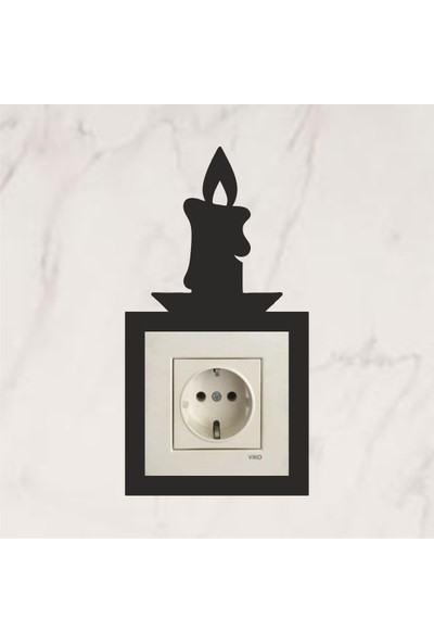 Şehrin Hediyecisi Mum Ahşap Dekoratif Priz Çerçevesi
