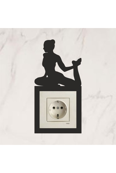 Şehrin Hediyecisi Pilates Ahşap Dekoratif Priz Çerçevesi