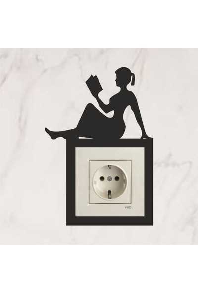 Şehrin Hediyecisi Kitap Okuyan Kadın Ahşap Dekoratif Priz Çerçevesi Şehrin Hediyecisi Kitap Okuyan Kadın Ahşap Dekoratif Priz Çerçevesi