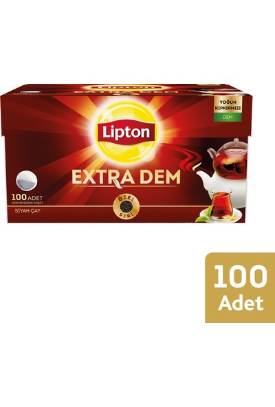 Lipton Extra Dem Demlik Süzen Poşet Siyah Çay 100'lü Lipton Extra Dem Demlik Süzen Poşet Siyah Çay 100'lü