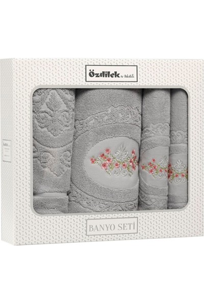 Özdilek Özdilek Banyo Seti Damasco Gri