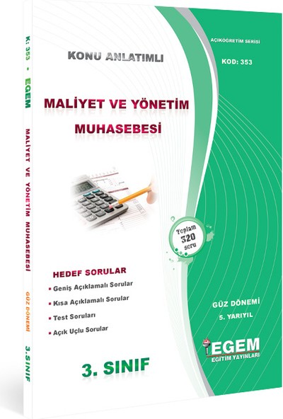 Egem Yayınları Maliyet ve Yönetim Muhasebesi