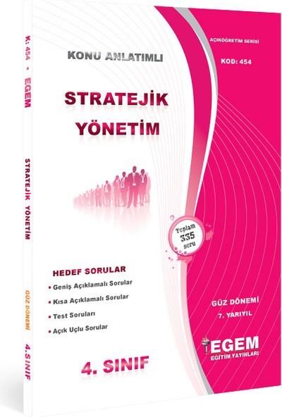 Egem Yayınları Stratejik Yönetim