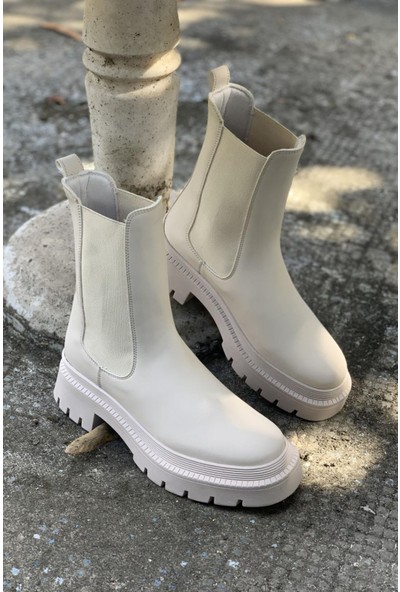 Bambi Bej Kadın Bot & Bootie K02996030609