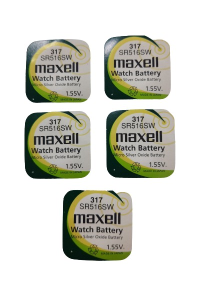 Maxell 317 SR516SW 1.55V Saat Pili 5'li Maxell 317 SR516SW 1.55V Saat Pili 5'li