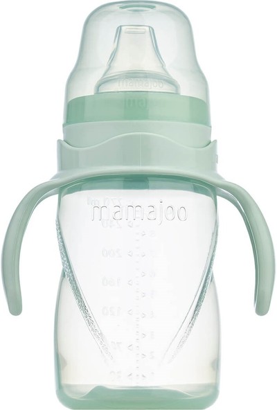 Mamajoo Kulplu Eğitici Bardak 270 ml / Powder Green Mamajoo Kulplu Eğitici Bardak 270 ml / Powder Green