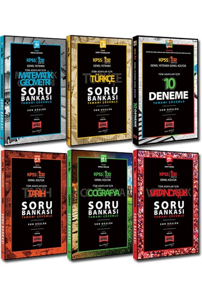 Yargı Yayınevi KPSS 2022 Son Düzlük Serisi Tüm Adaylar İçin Tamamı Çözümlü Soru Bankası ve Deneme Seti