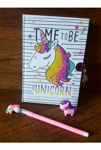 Çilek Home Hediyelik Unicorn Kilitli Hatıra ve Günlük Defteri+ Yumurtlayan Kalem-Unicorn Silgi Çilek Home Hediyelik Unicorn Kilitli Hatıra ve Günlük Defteri+ Yumurtlayan Kalem-Unicorn Silgi