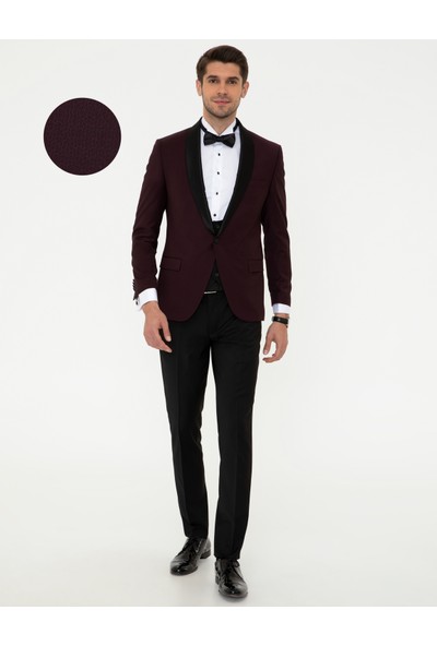 Pierre Cardin Bordo Damatlık Smokin 50205546-VR014