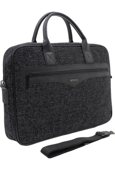 Cambridge Polo Club Kumaş Evrak Çantası - Siyah