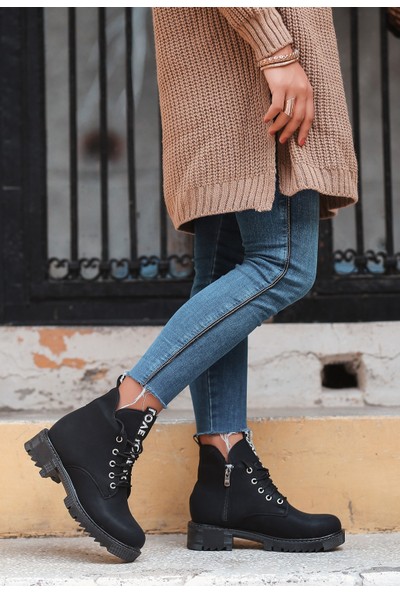 Ways Etan Siyah Nubuk Bağcıklı Bot