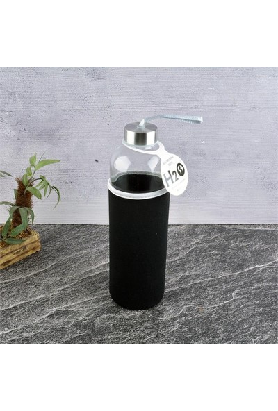 Tohana H2O Kılıflı Cam Matara 1 Litre Siyah H2O87106 (H2O Yazısız) Tohana H2O Kılıflı Cam Matara 1 Litre Siyah H2O87106 (H2O Yazısız)