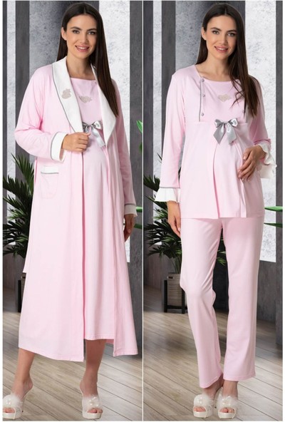 Mecit Pijama Mecit 5556 Pembe Sabahlık Pijama Gecelik Lohusa Set Mecit Pijama Mecit 5556 Pembe Sabahlık Pijama Gecelik Lohusa Set